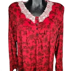 Penmans | Intimates & Sleepwear | Penmans Red Velour Floral Lace Trim ...